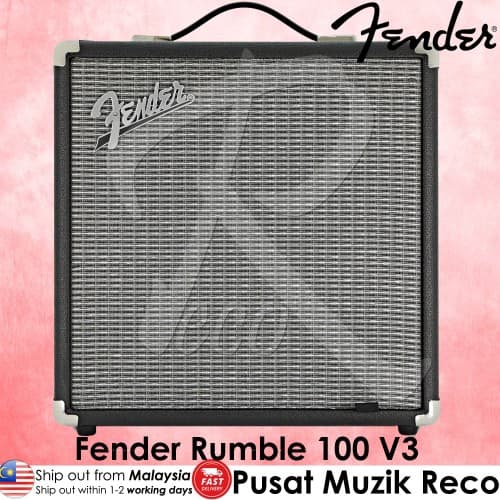 Fender Rumble 100 V3 1x12" 100W Combo Bass Amplifier – Reco Music Malaysia