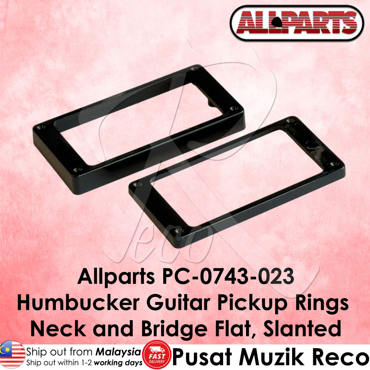 Allparts PC-0743 Slanted Humbucker Pickup Ring Set – Reco Music Malaysia
