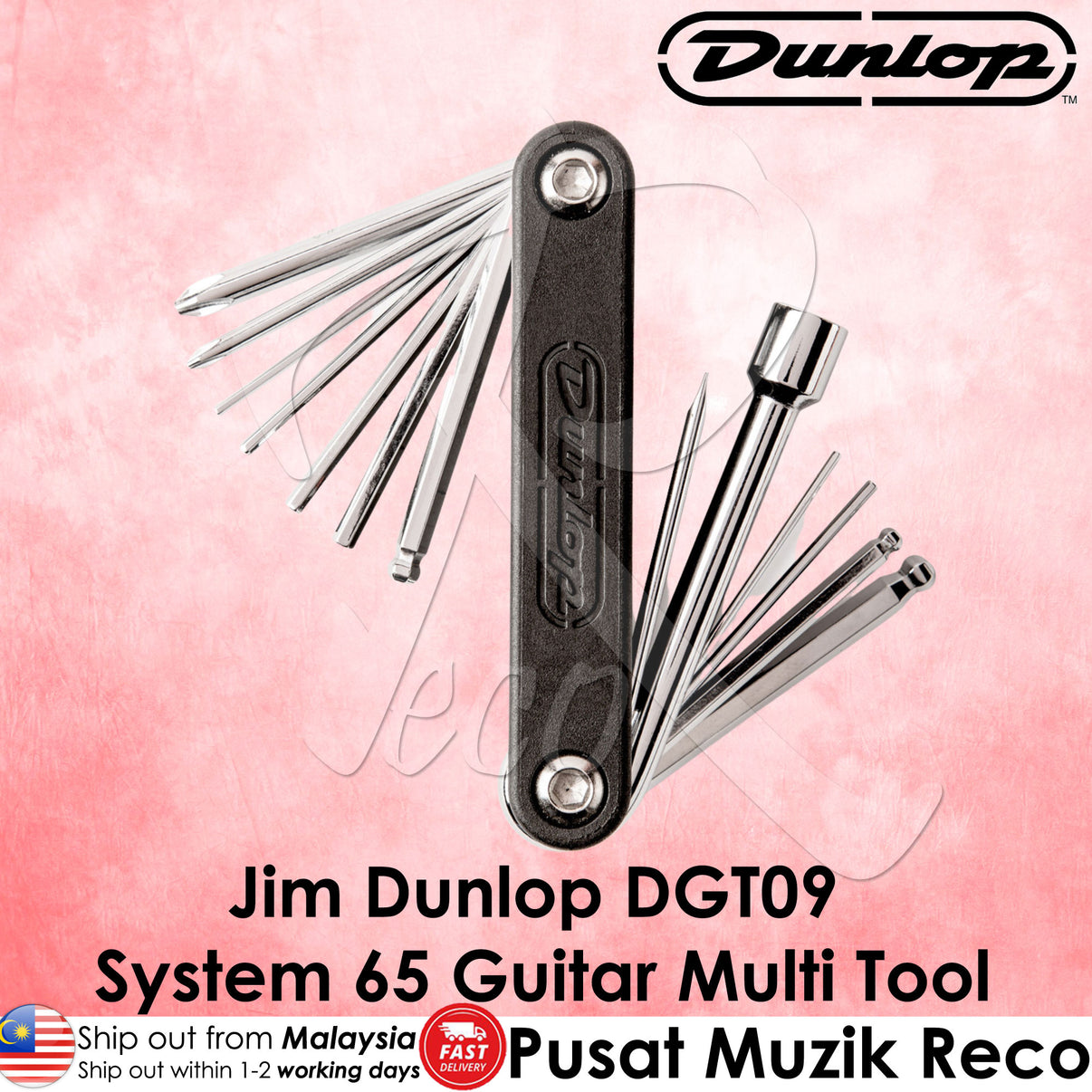 Dunlop DGT09 System 65 Guitar Multi Tool Acoustic Electric Bass Hex Ke ...