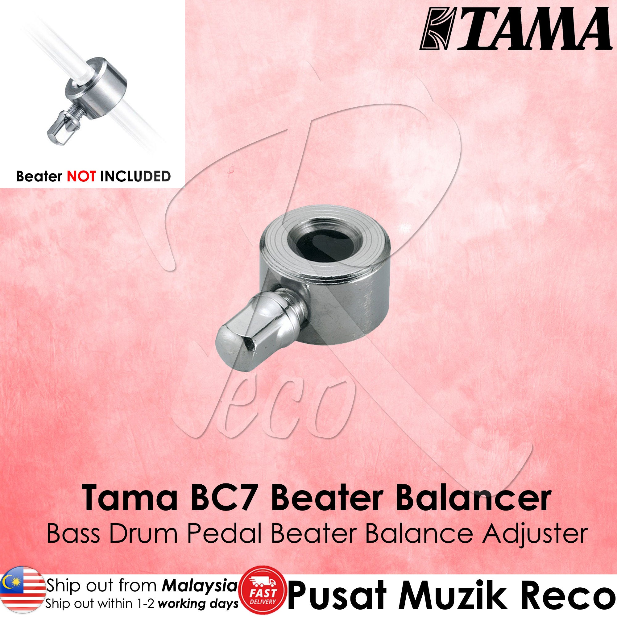 Tama BC7 Bass Drum Beater Balancer Bass Drum Beater Balance Adjuster ...