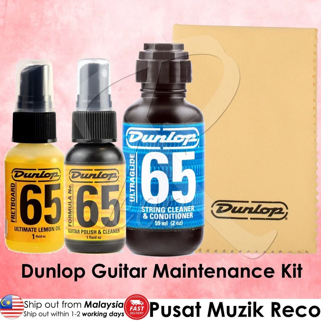 Jim Dunlop 6500 System 65 Guitar Maintenance Kit with Polish Cloth ...